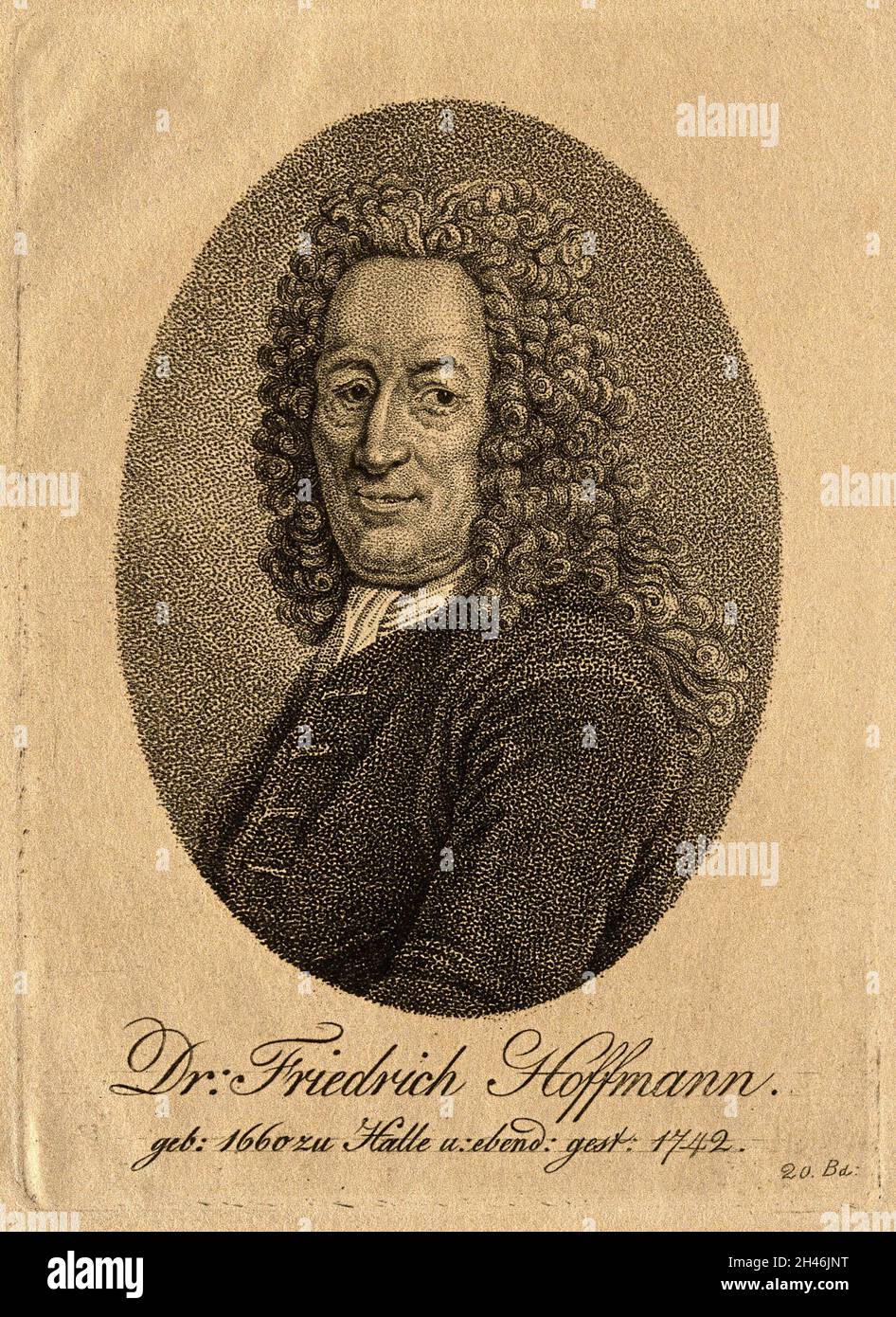Friedrich Hoffmann II. Stipple engraving Stock Photo - Alamy