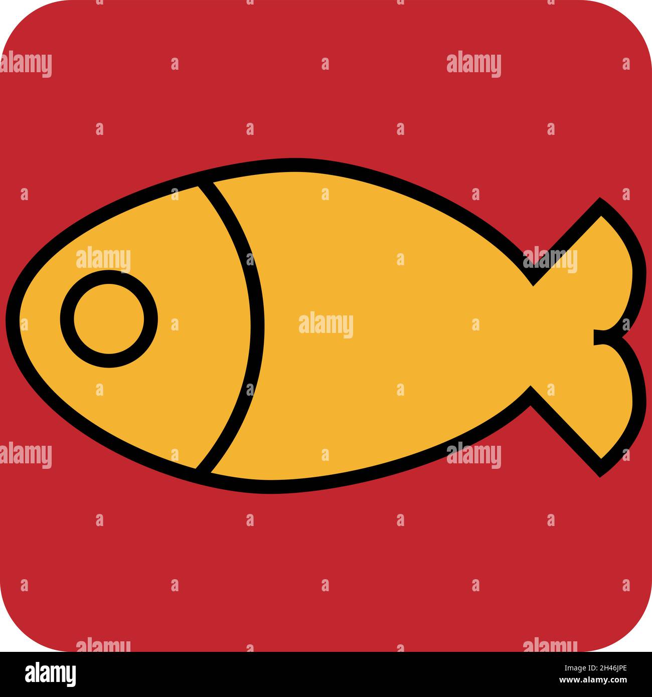 Fried fish, illustration, vector, on a white background Stock Vector ...