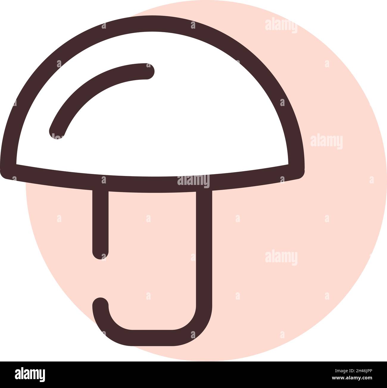 One mushroom, illustration, vector, on a white background Stock Vector ...