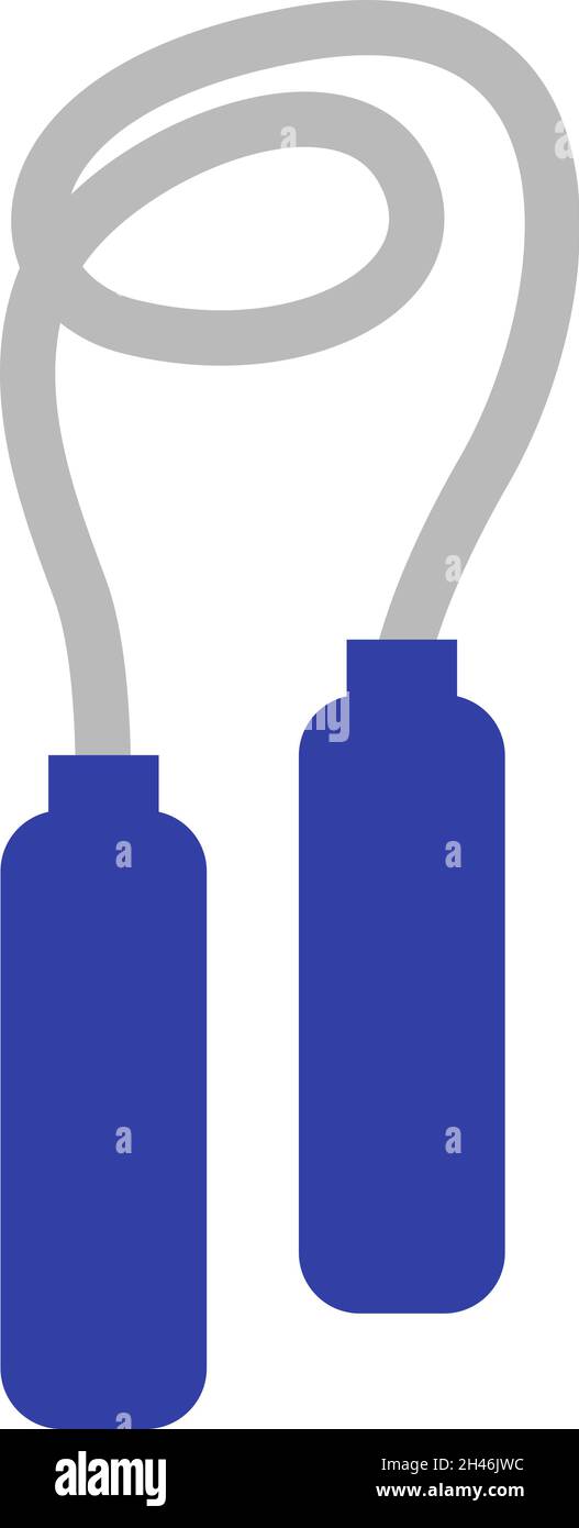 Blue jumping rope, illustration, vector, on a white background Stock ...