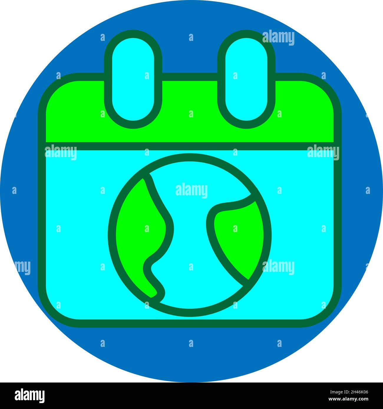 Ecology calender, illustration, vector, on a white background Stock ...