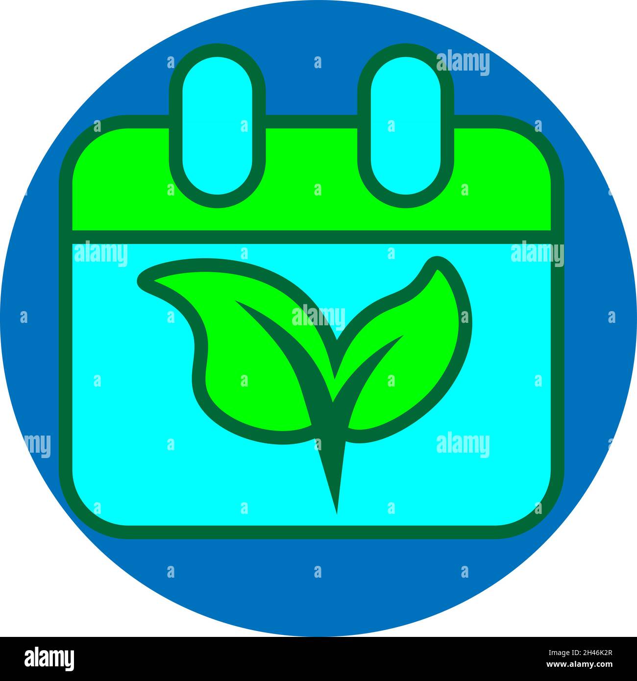 Ecology calender, illustration, vector, on a white background Stock ...