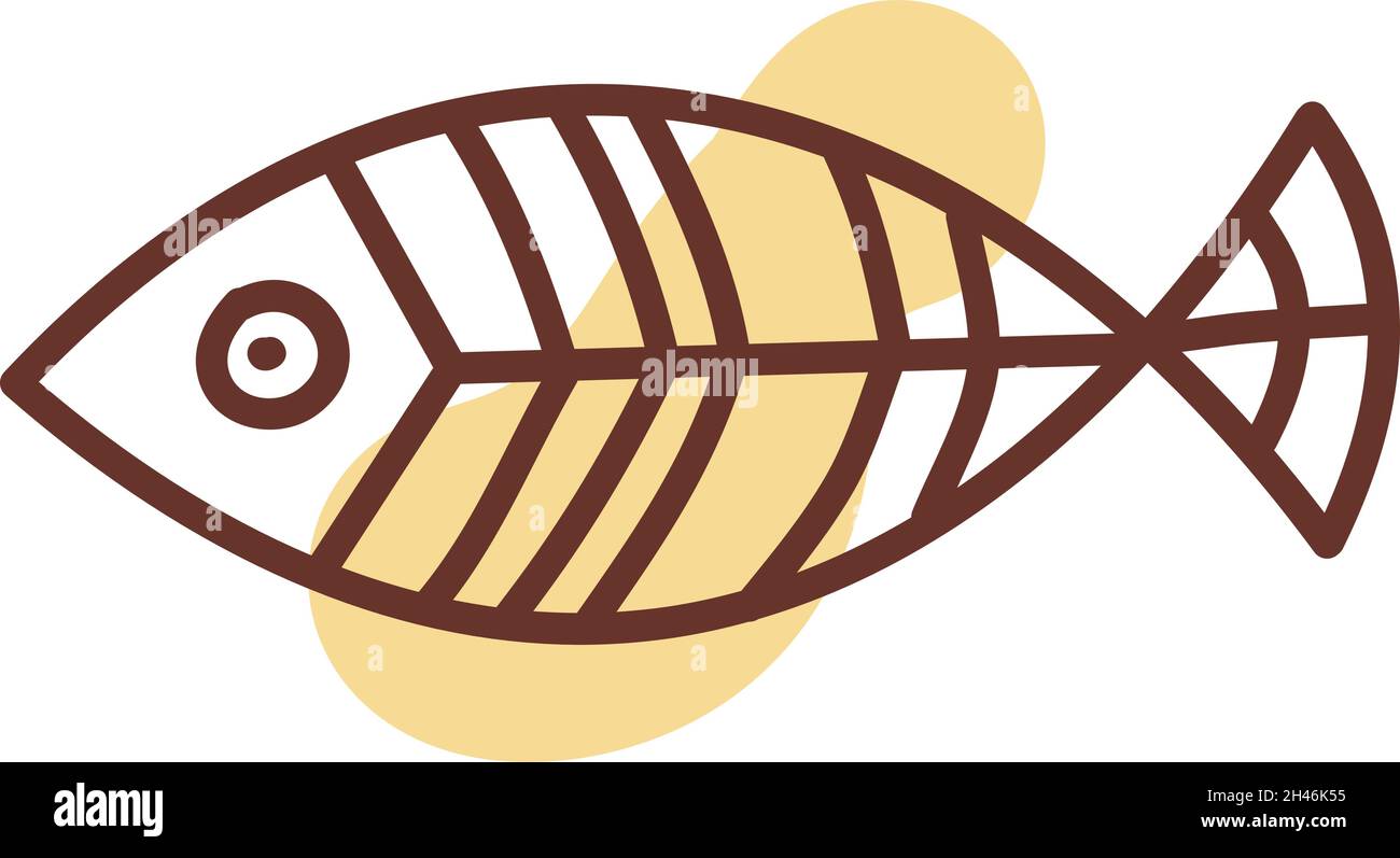 Tropical yellow fish, illustration, vector, on a white background Stock ...