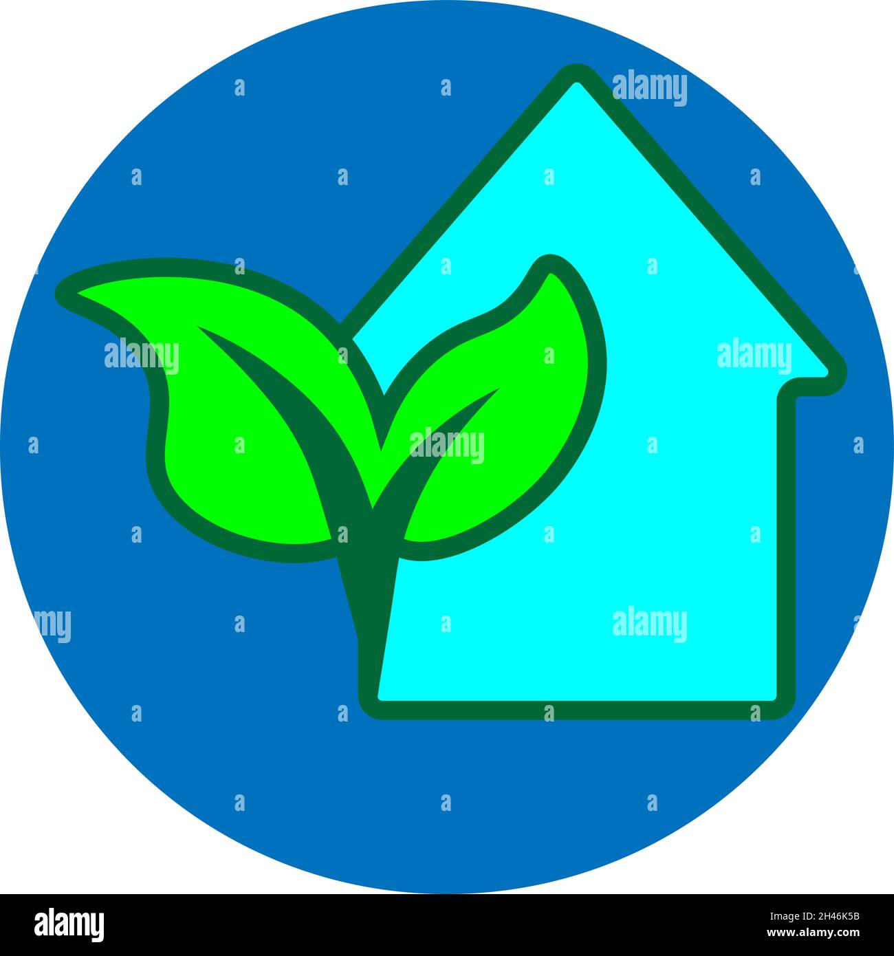 Ecological house, illustration, vector, on a white background Stock ...