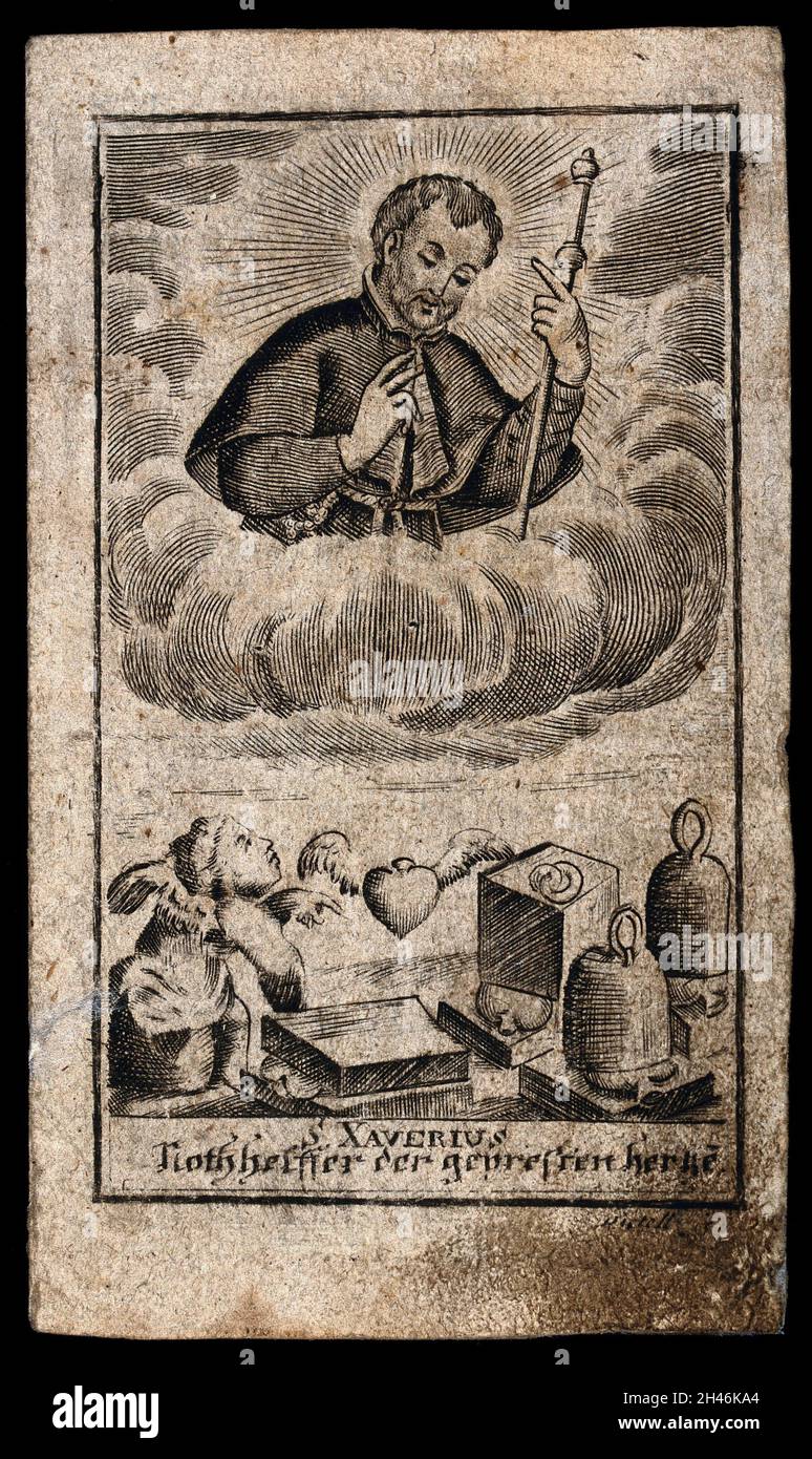 Saint Francis Xavier. Engraving Stock Photo - Alamy