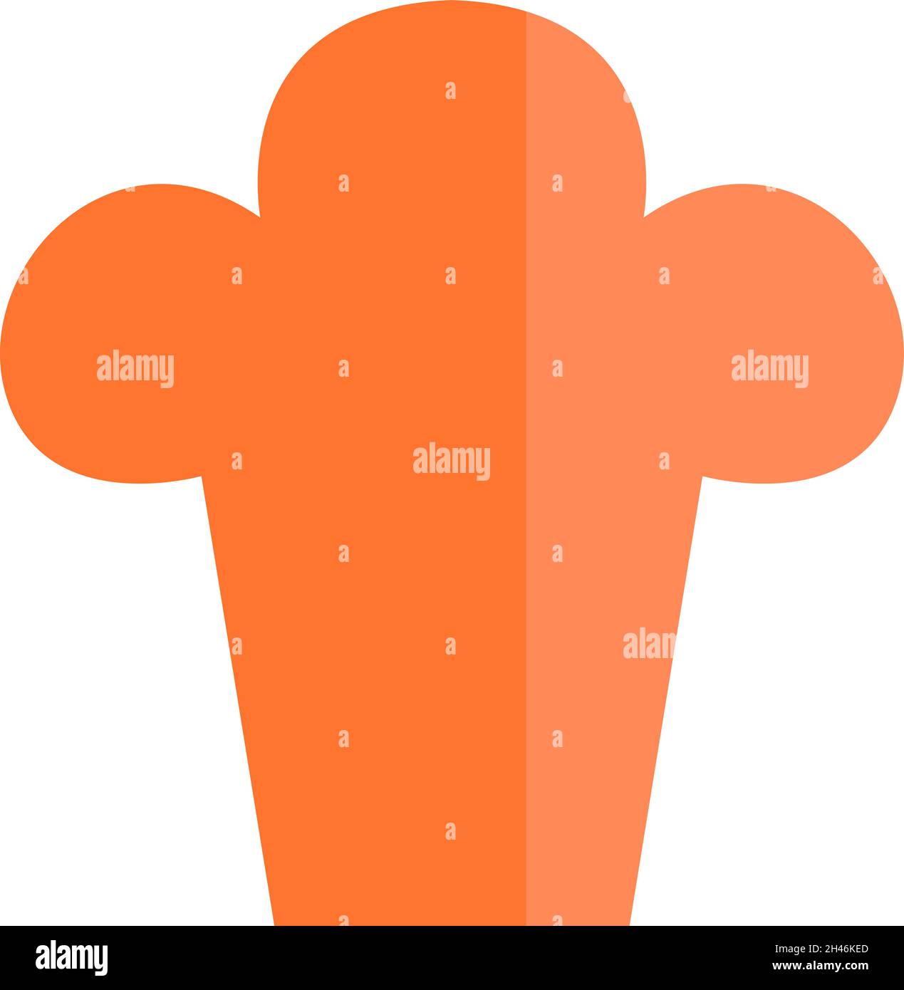 Chefs orange hat, illustration, vector, on a white background Stock ...