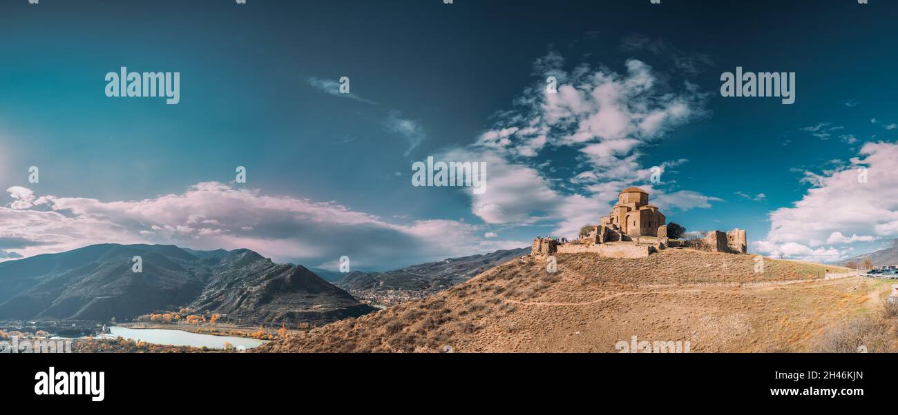 Mtskheta, Georgia. Jvari, Georgian Orthodox Monastery, World Heritage ...