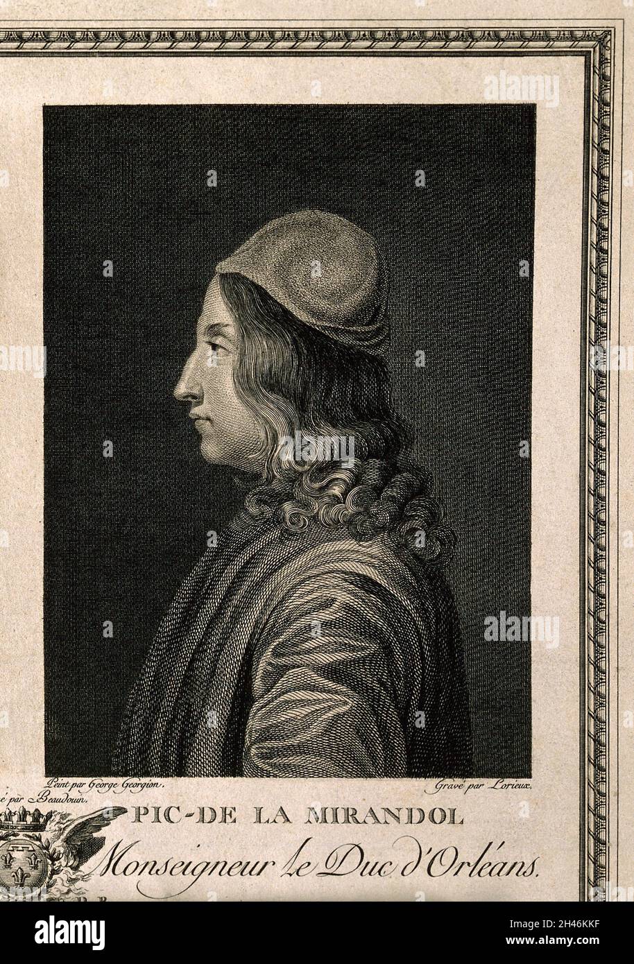 Giovanni Pico della Mirandola [Johannes Picus Mirandulanus]. Line ...