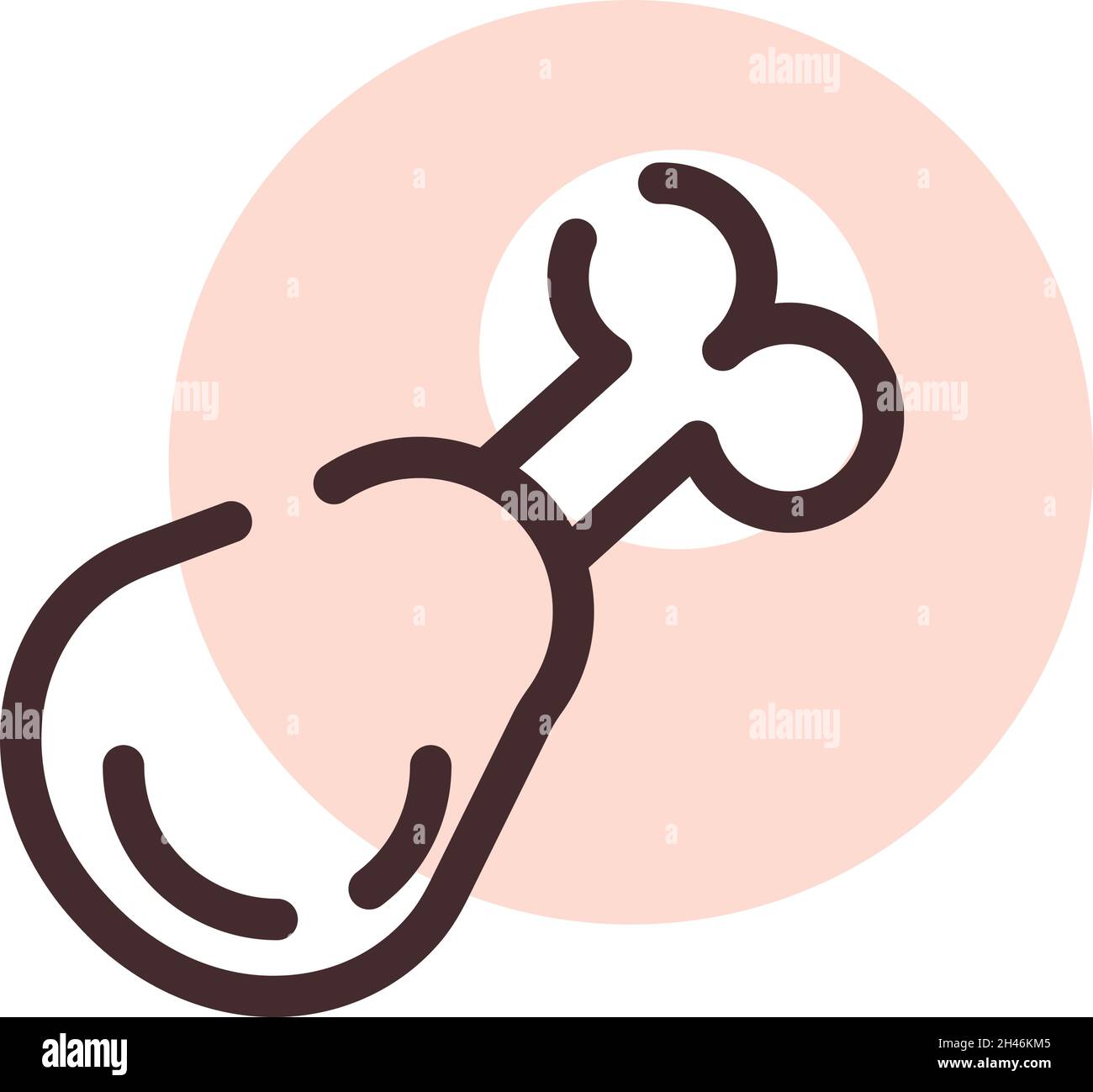 Chicken drum, illustration, vector, on a white background Stock Vector ...