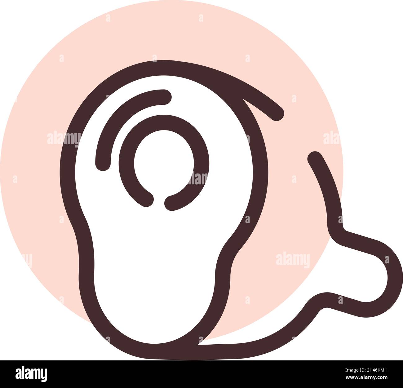 Pork leg, illustration, vector, on a white background Stock Vector ...