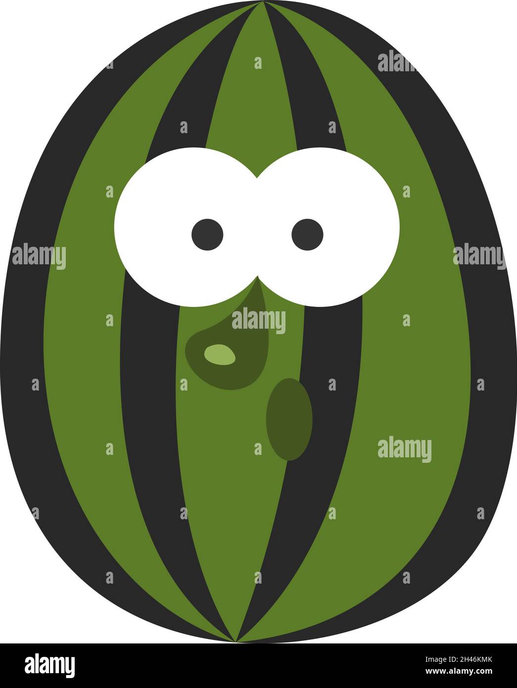 Happy cartoon watermelon slice Cut Out Stock Images & Pictures - Alamy