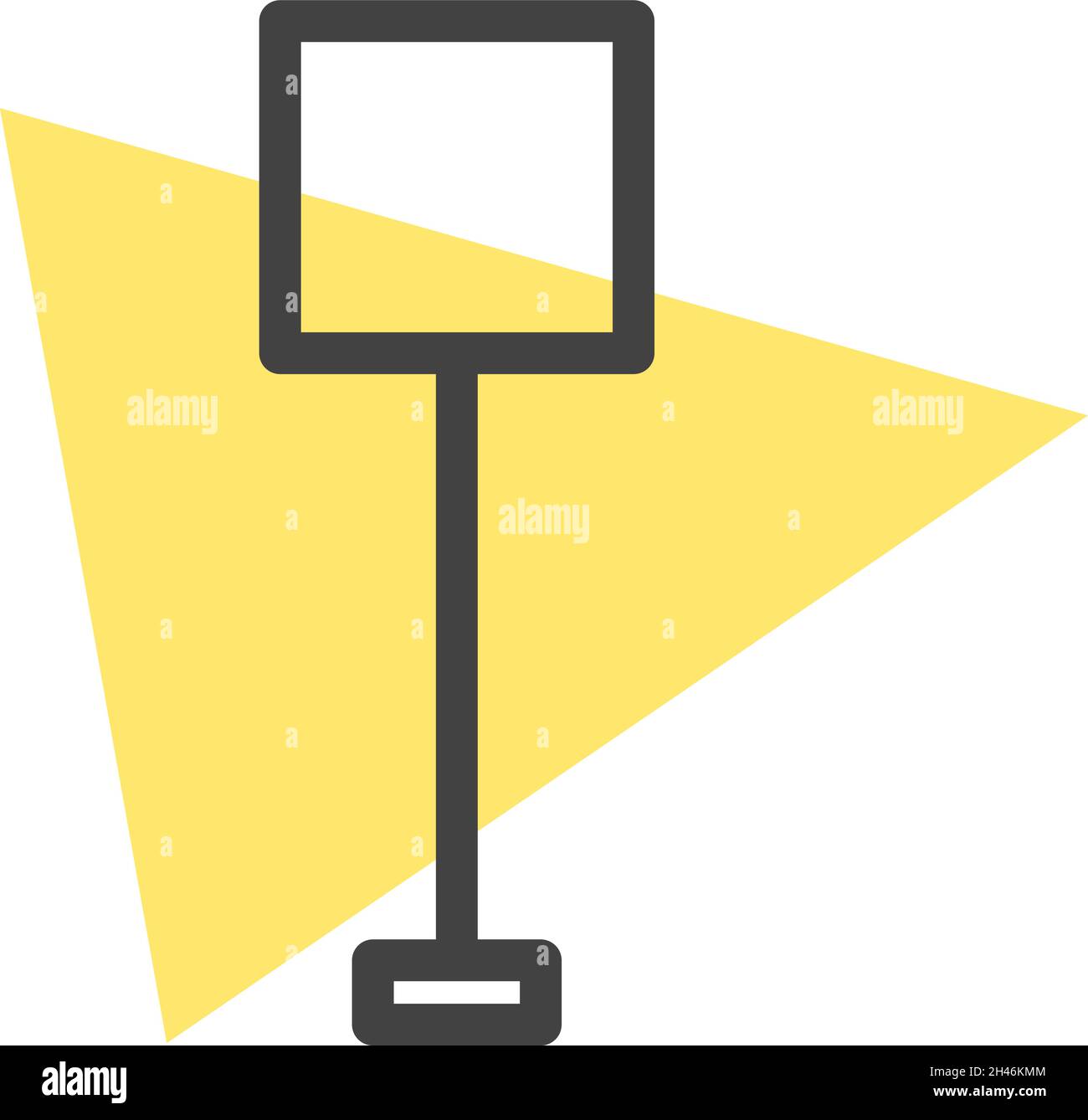 Simple yellow lamp, illustration, vector, on a white background Stock ...