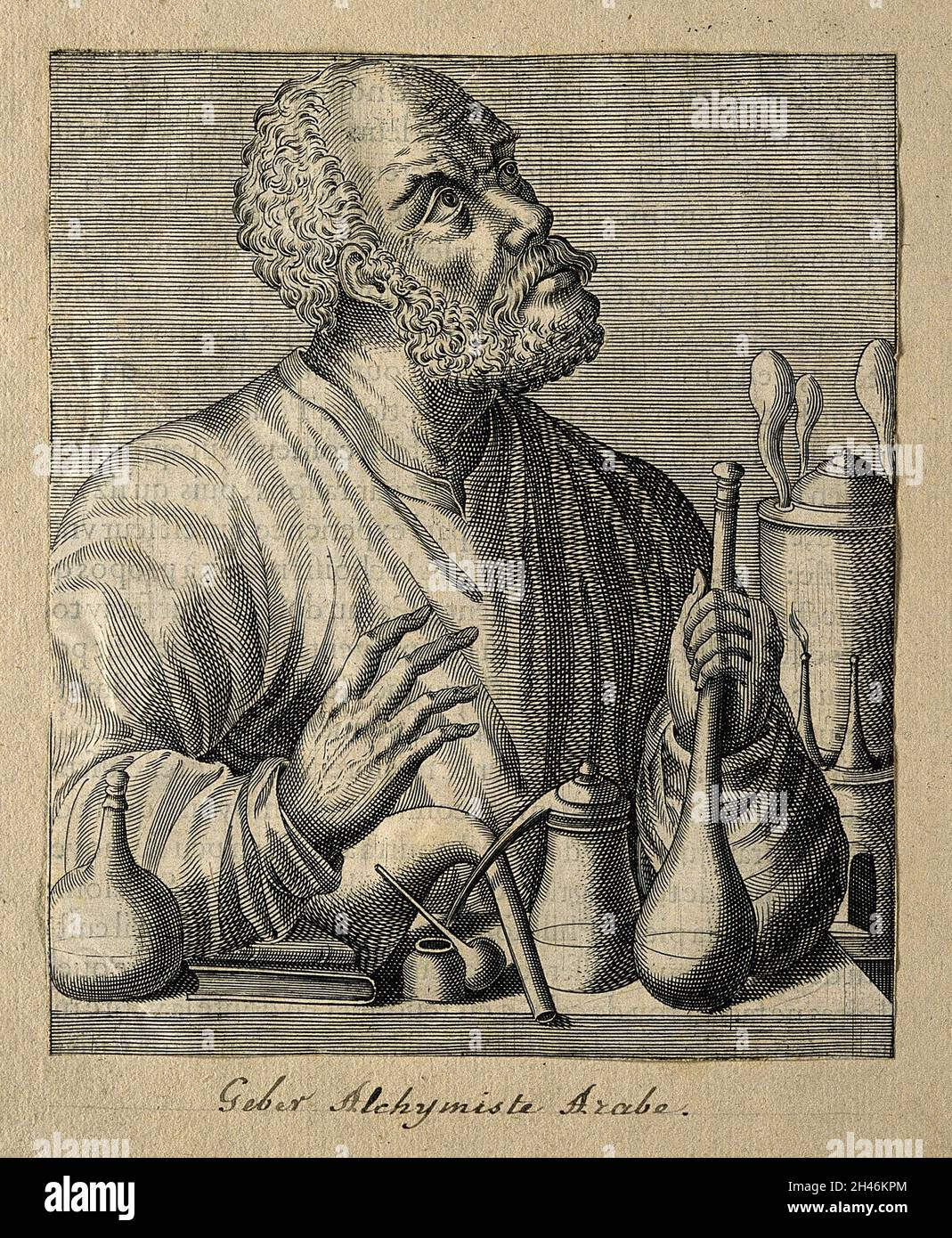 Geber. Line engraving, 1584 Stock Photo - Alamy
