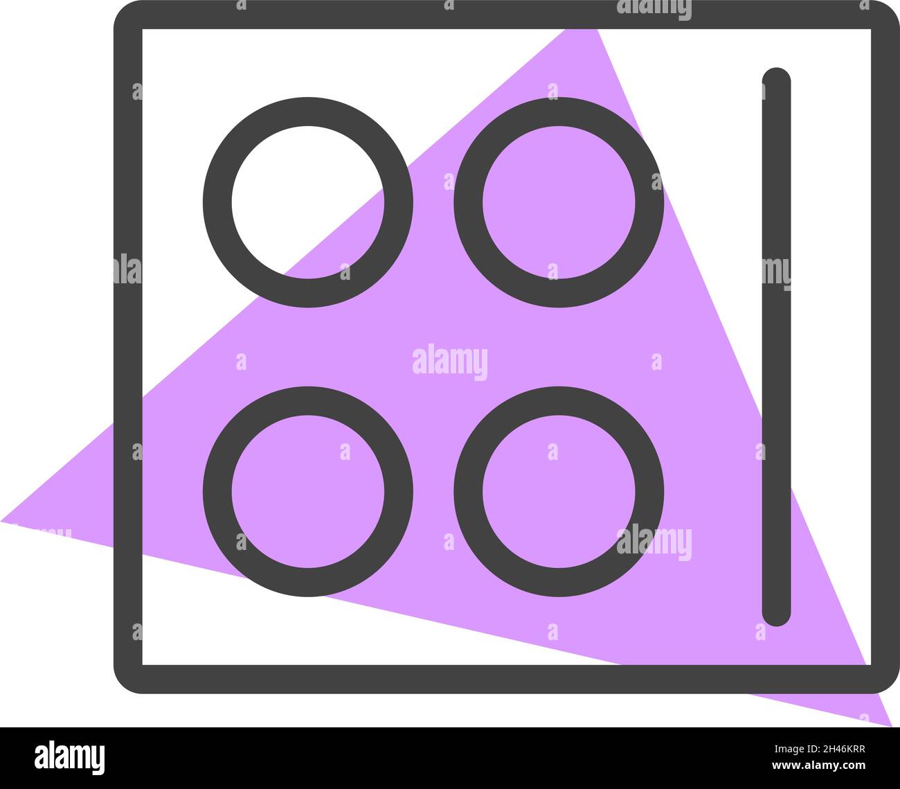 Purple stove, illustration, vector, on a white background Stock Vector ...