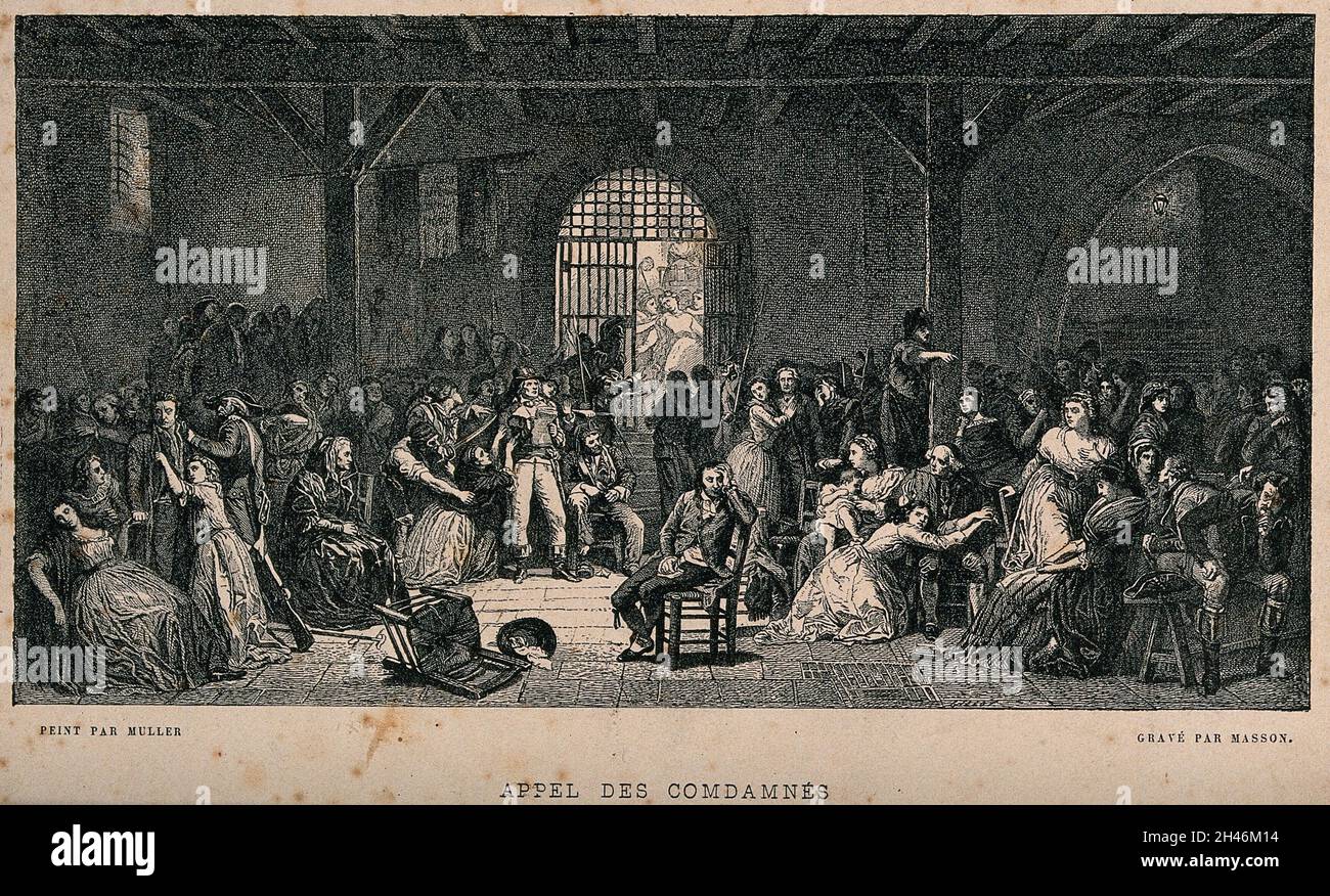 Prisoners in the French Revolution awaiting the summons to the ...