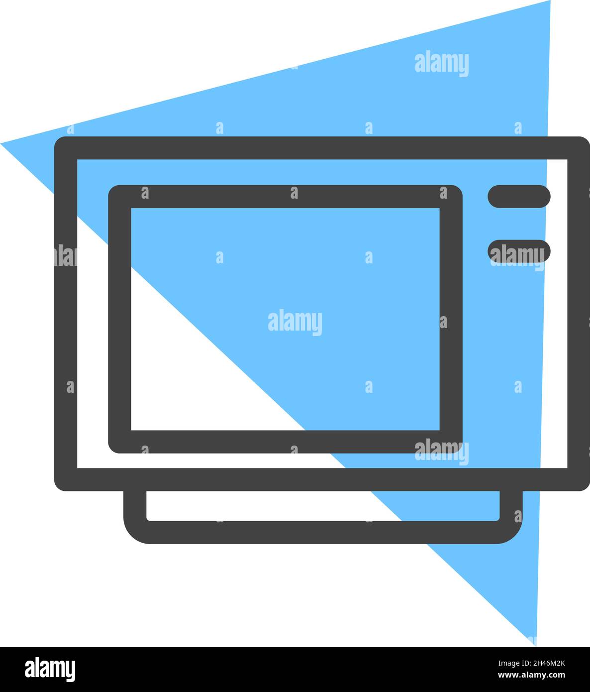 Blue microwave, illustration, vector, on a white background Stock ...