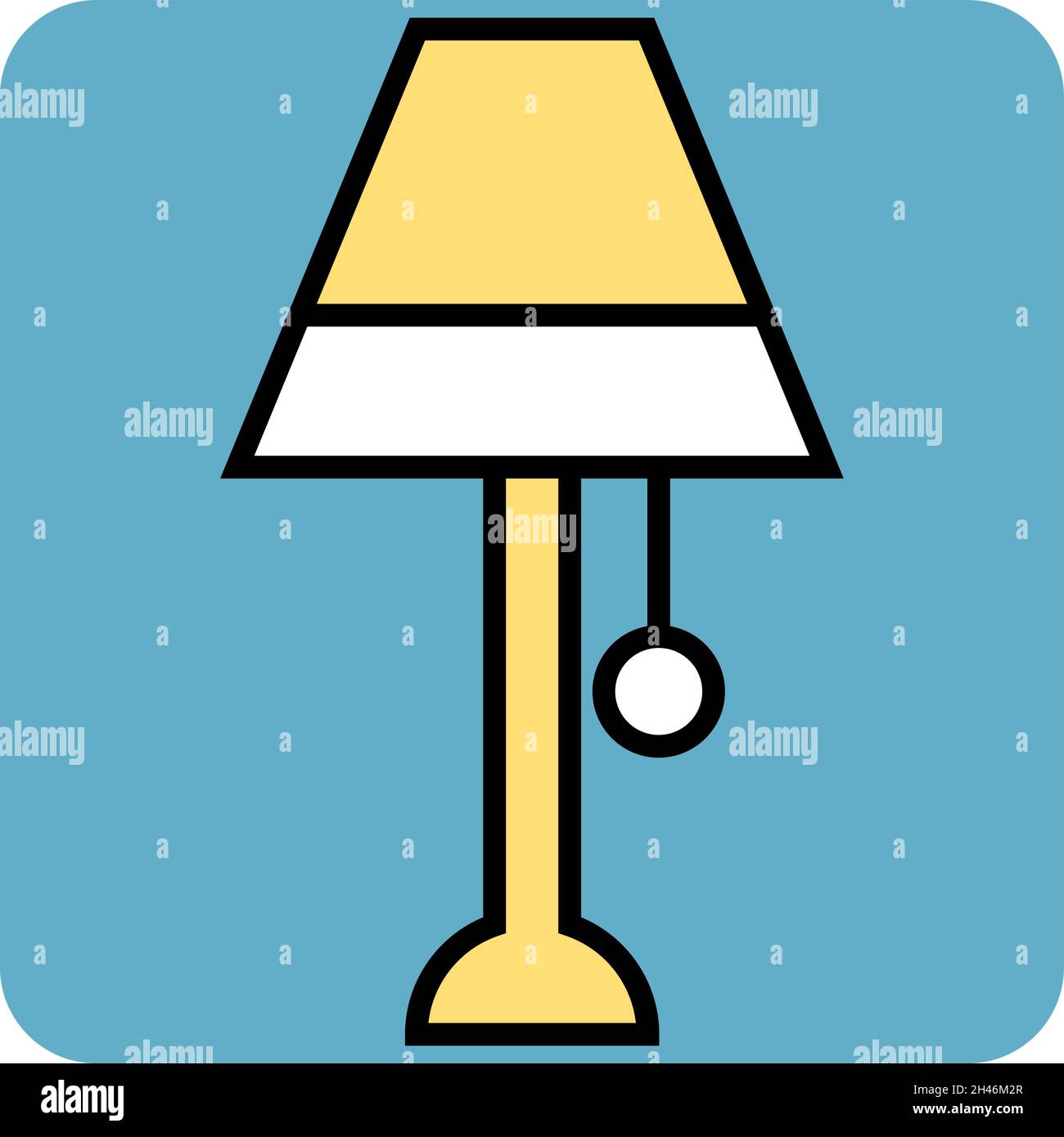 Vintage bedside lamp Stock Vector Images - Alamy
