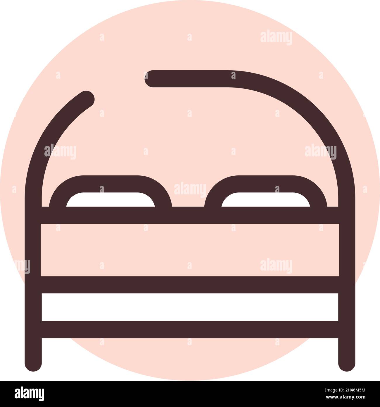 Bedroom bed, illustration, vector, on a white background Stock Vector ...