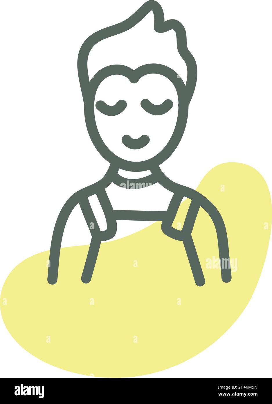 Flower boy, illustration, vector, on a white background Stock Vector ...