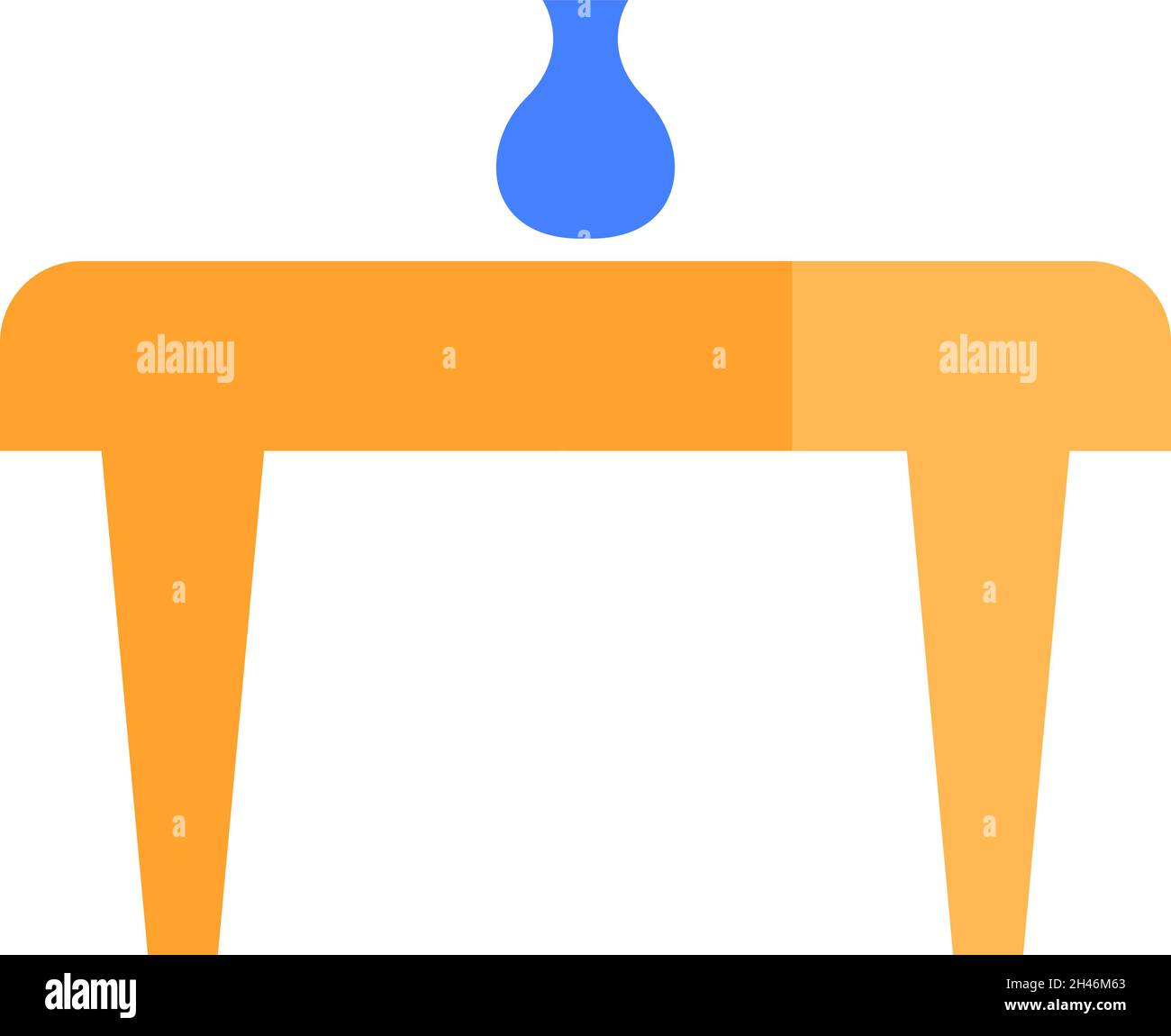 Small living room table, illustration, vector, on a white background ...