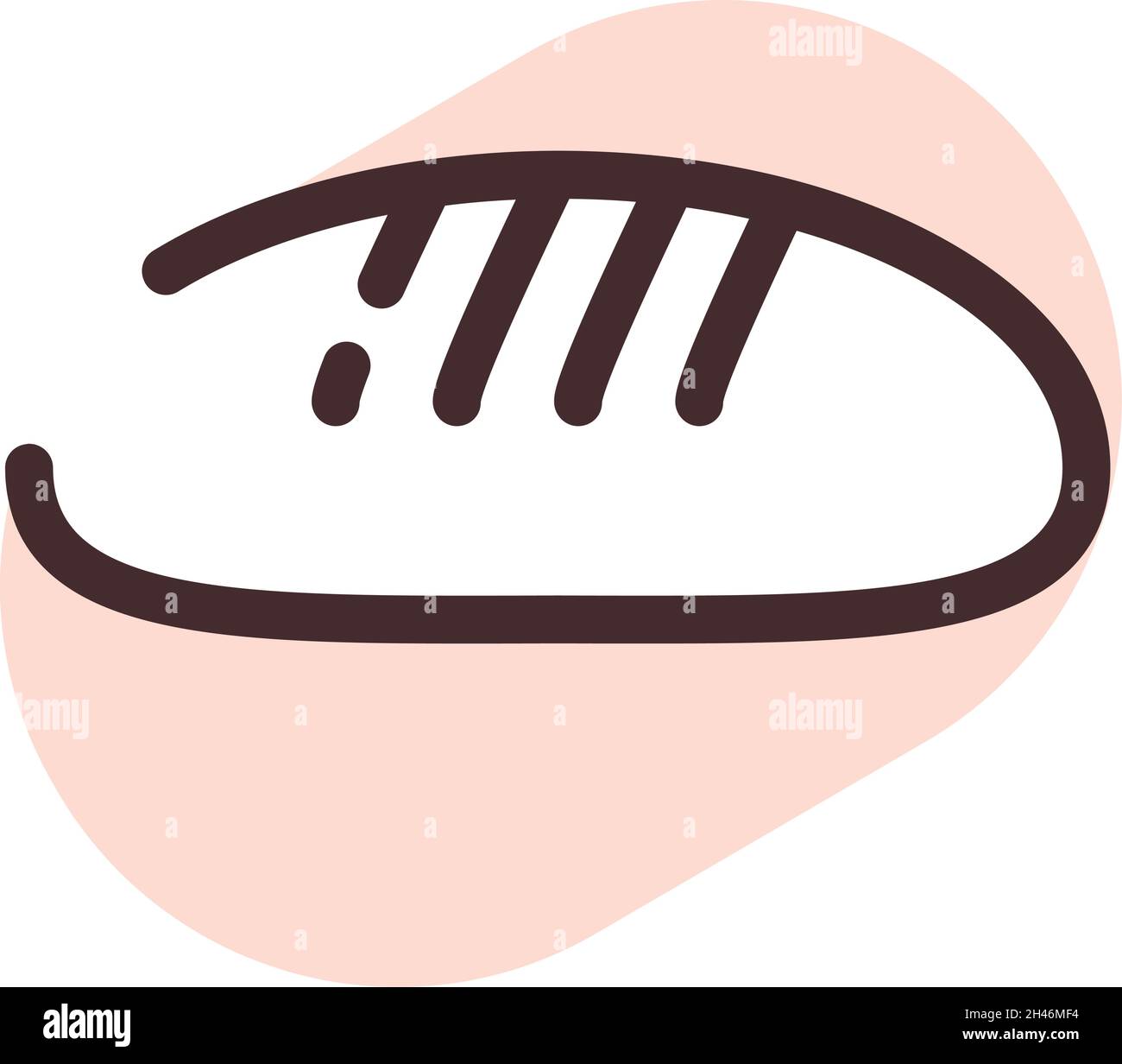 Loaf of bread, illustration, vector, on a white background Stock Vector ...