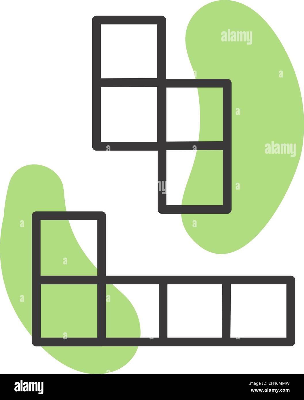 Tetris game, illustration, vector, on a white background Stock Vector ...