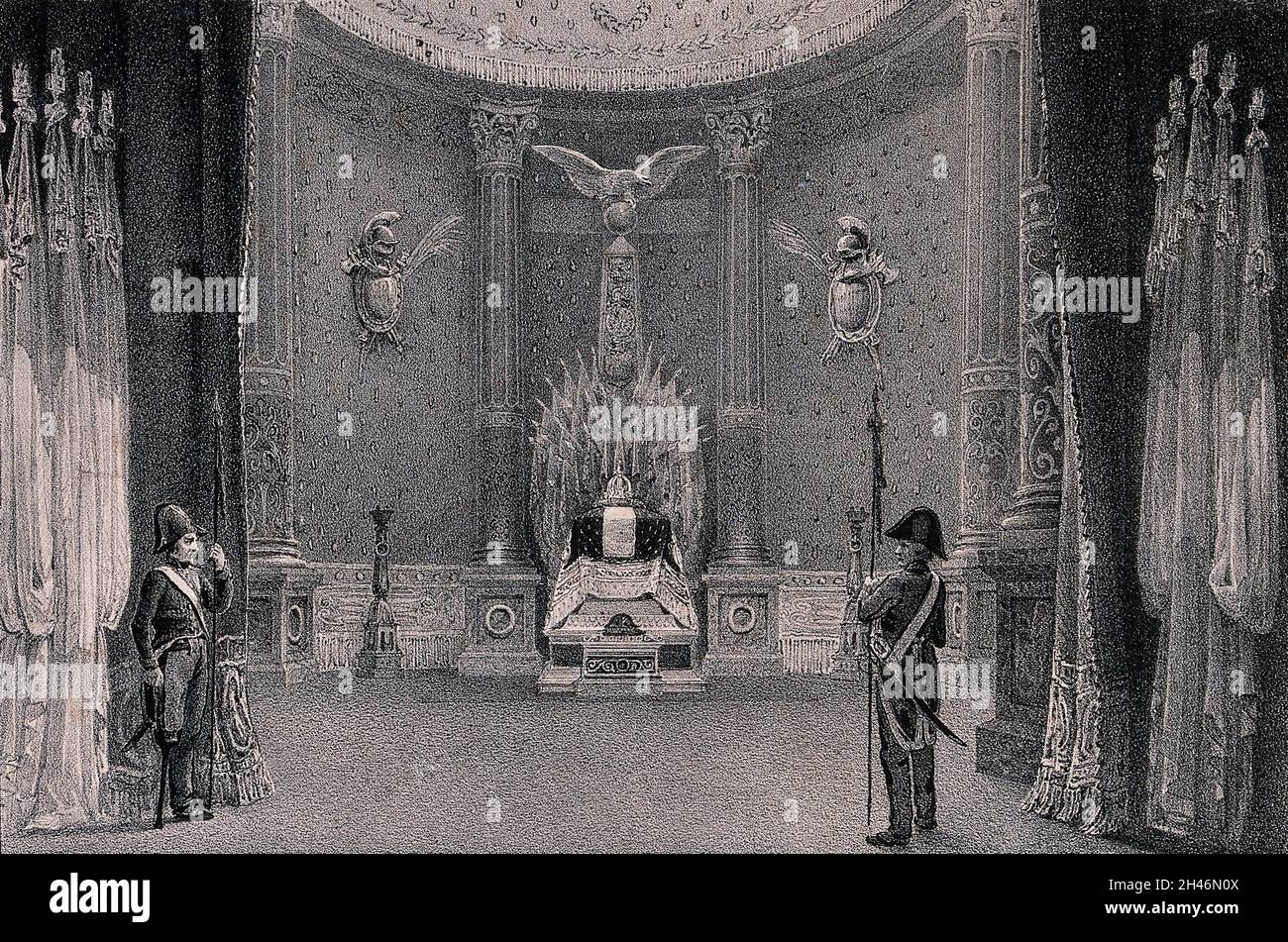 Mausoleum containing the remains of Napoleon Bonaparte in Paris in the ...