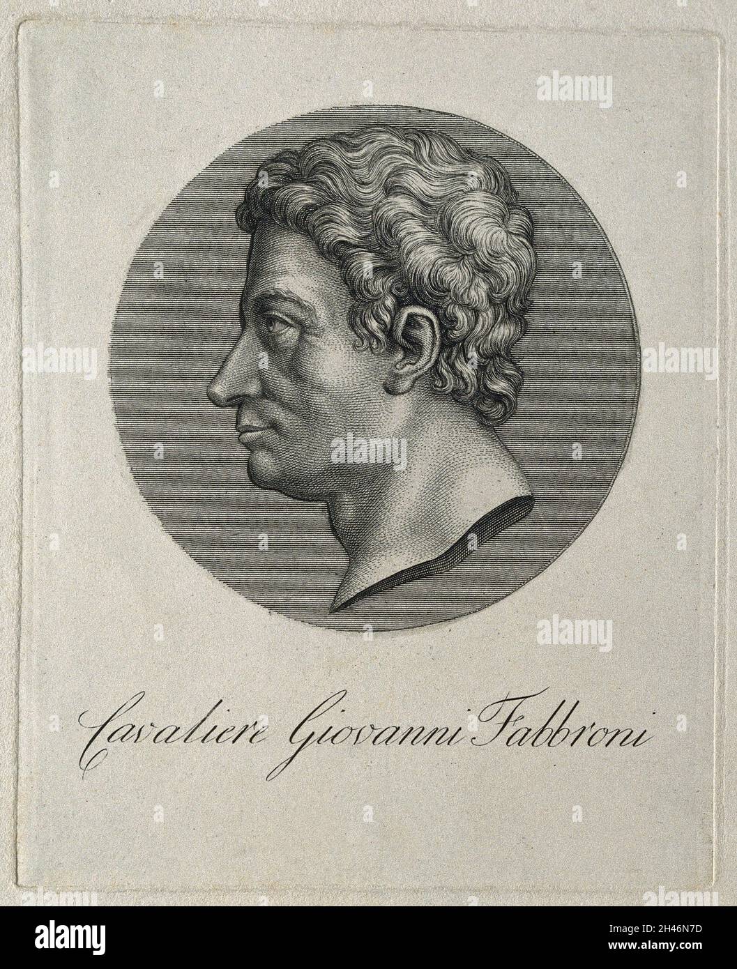 Giovanni Valentino Mattia Fabroni. Line engraving Stock Photo - Alamy