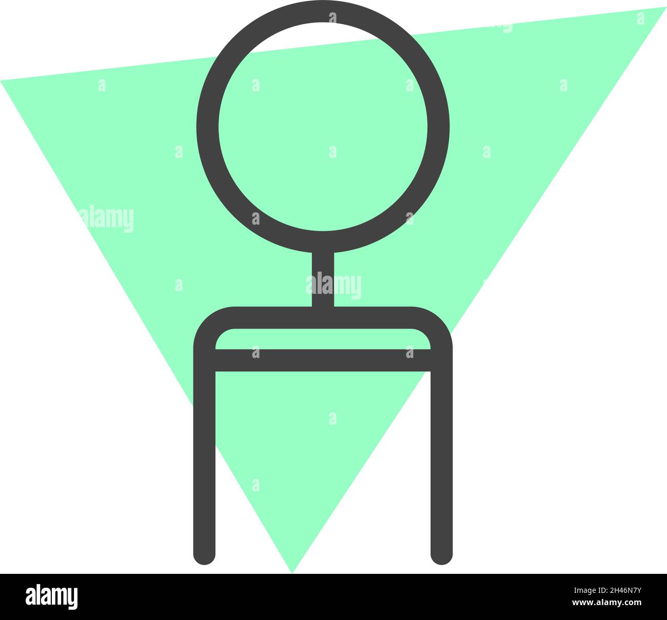 Green chair, illustration, vector, on a white background Stock Vector ...