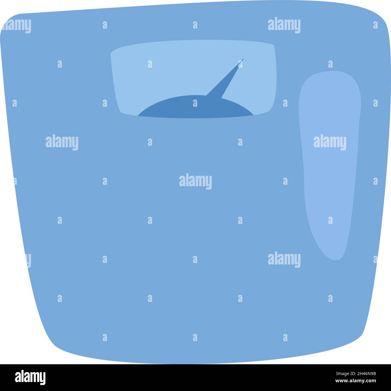 Blue weight scale, illustration, vector, on a white background Stock ...
