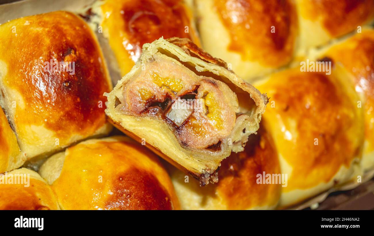Pisang Bolen or Banana Wrapped with Puff Pastry. Famous food from ...