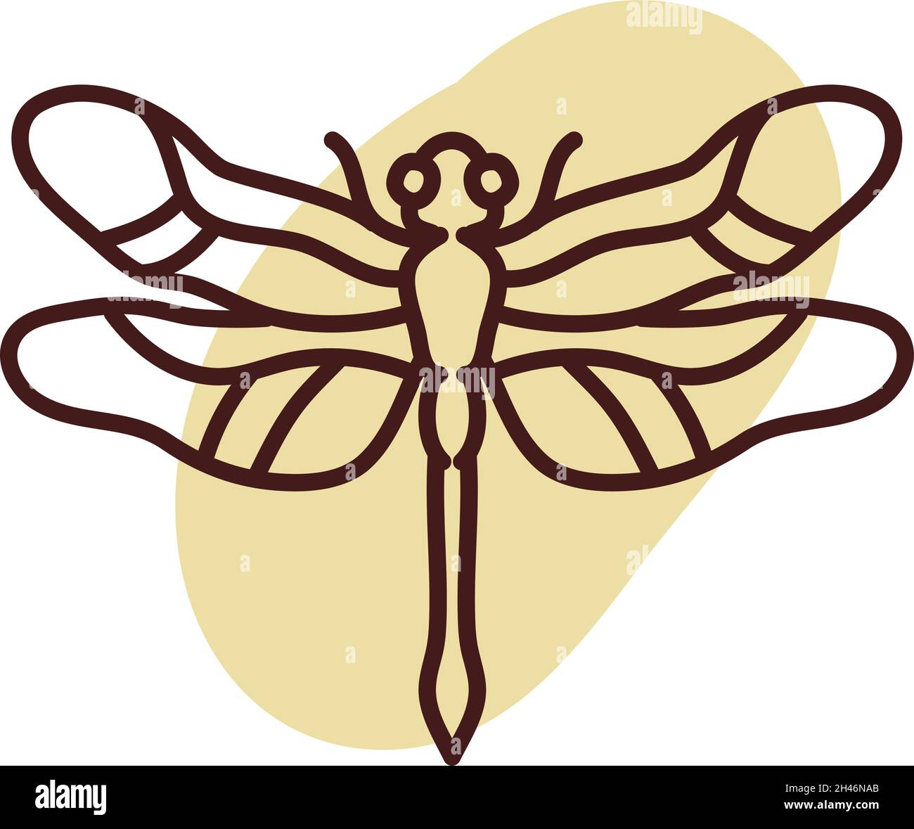 Flying insect, illustration, vector, on a white background Stock Vector ...
