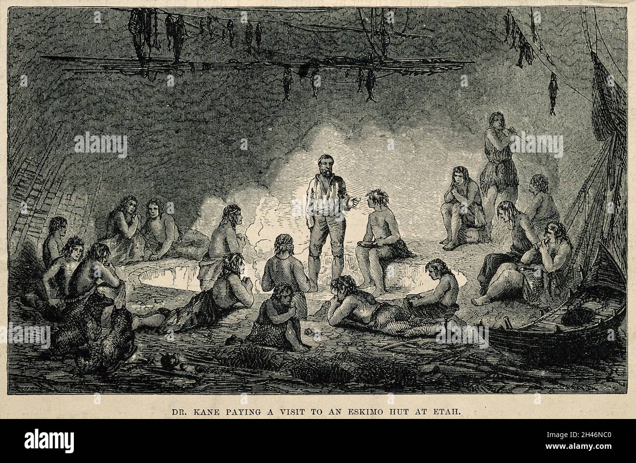 Elisha Kent Kane. Wood engraving by [P. U. P. ?] & Pager after E ...