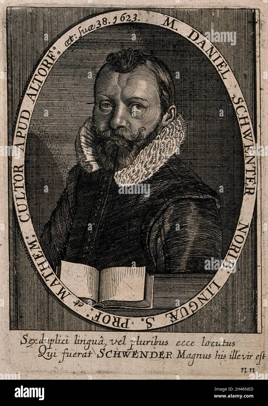 Daniel Schwender. Line engraving by C. Ammon, 1650 Stock Photo - Alamy