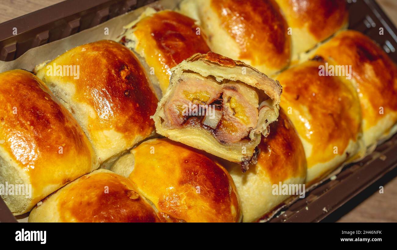 Pisang Bolen or Banana Wrapped with Puff Pastry. Famous food from ...