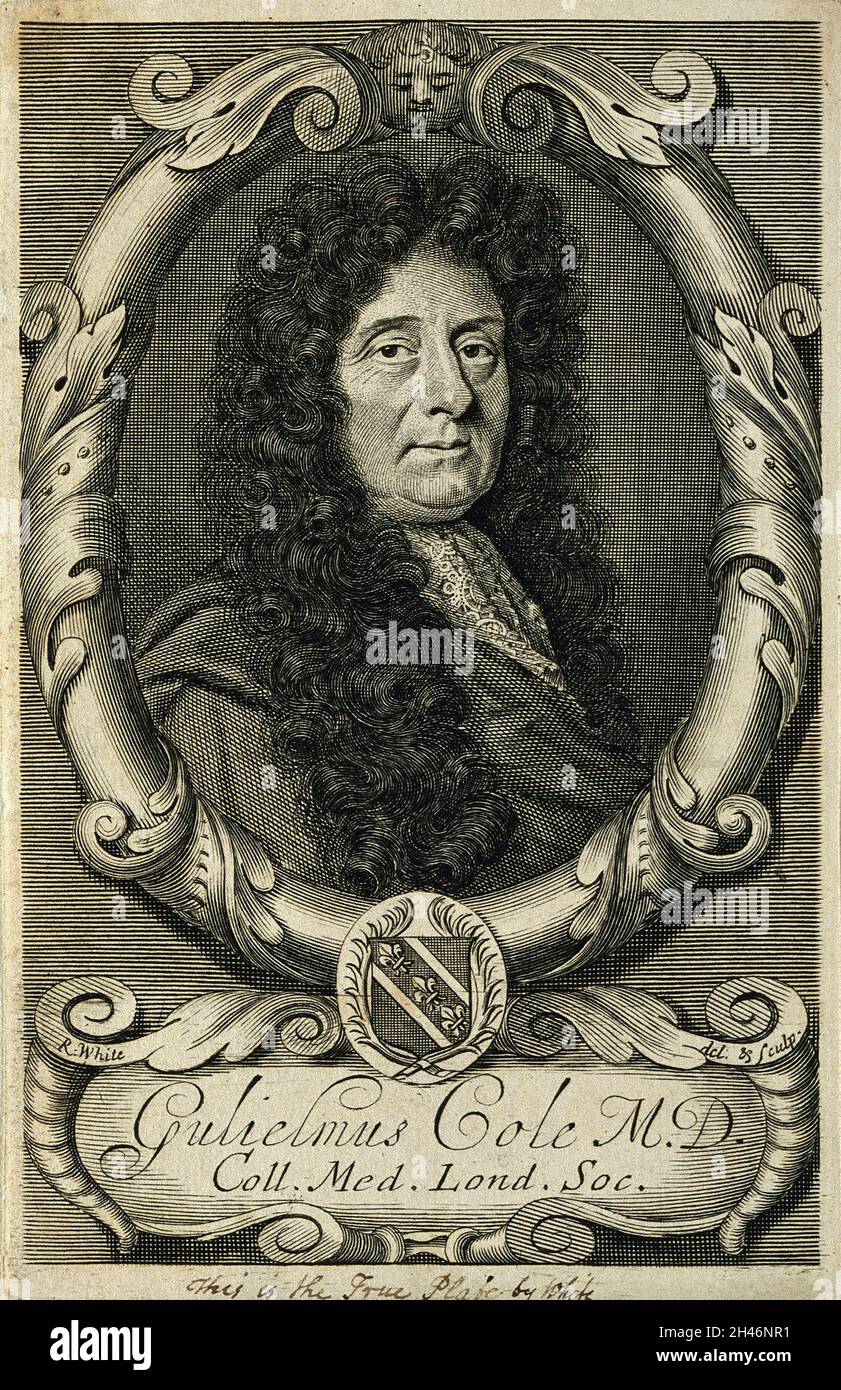 William Cole. Line engraving by R. White after himself Stock Photo - Alamy