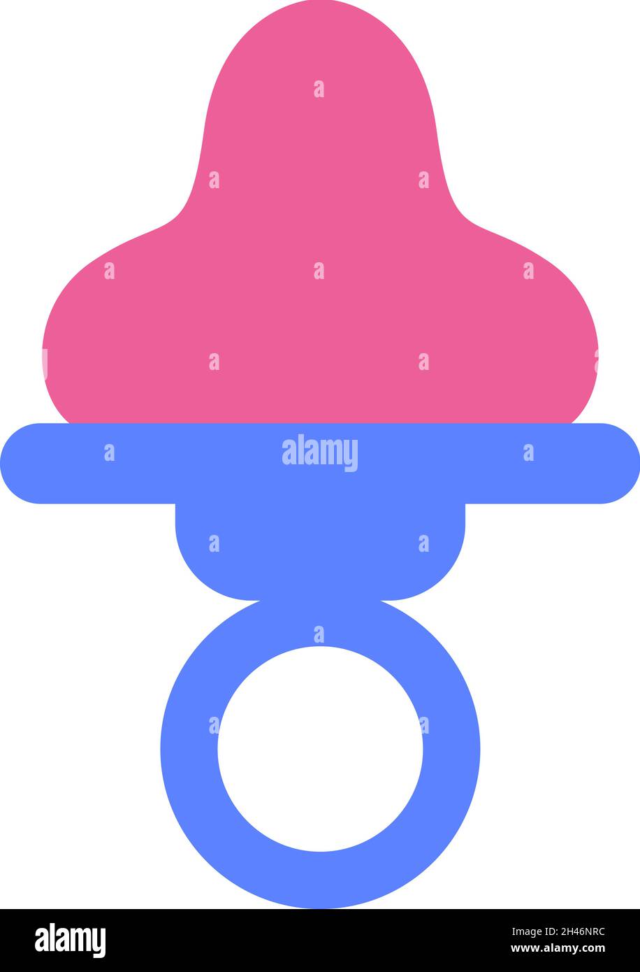 Kindergarten pink pacifier , illustration, vector, on a white ...