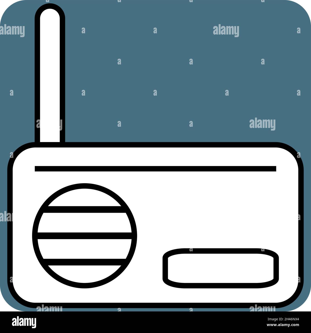 Radio connection, illustration, vector, on a white background Stock ...