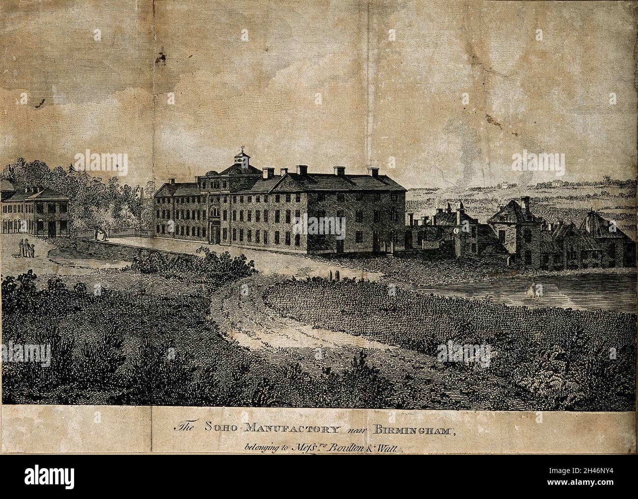 The Soho Manufactory, near Birmingham. Etching Stock Photo - Alamy