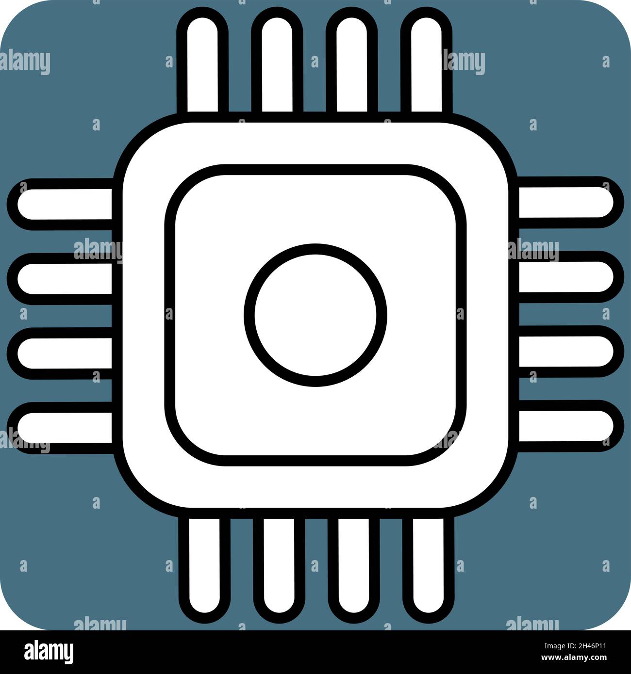 Computer parts, illustration, vector, on a white background Stock ...