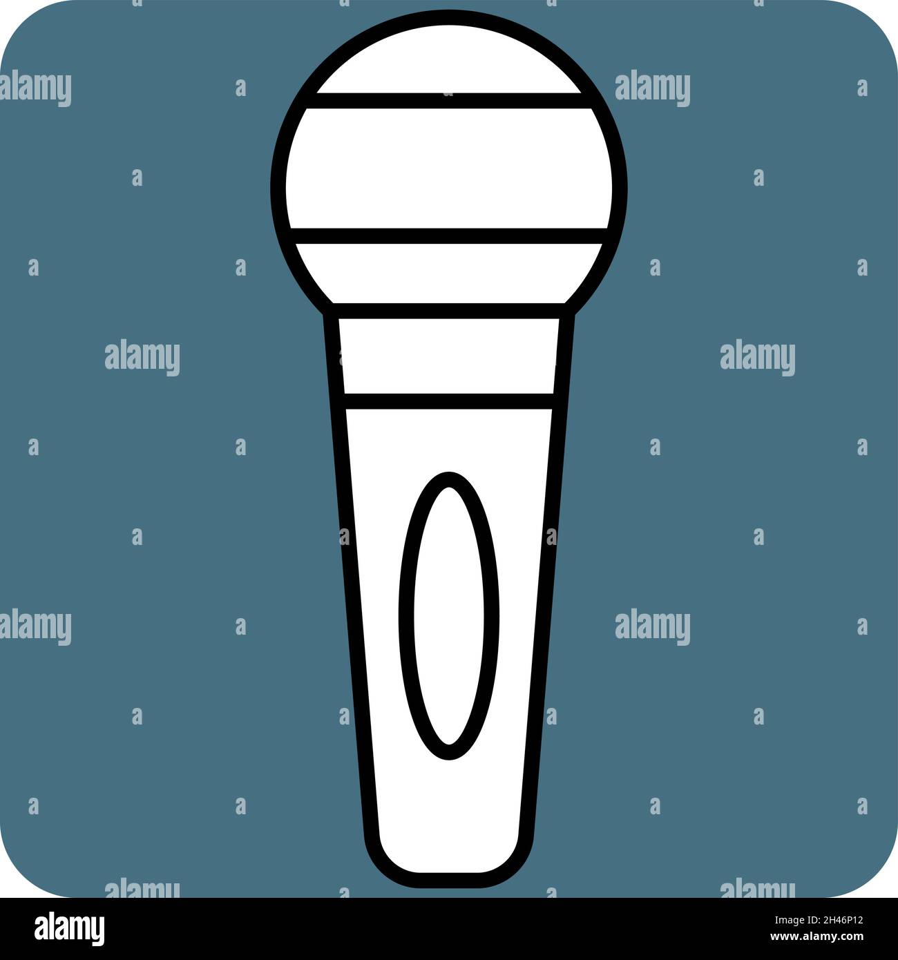 Electric microphone, illustration, vector, on a white background Stock ...