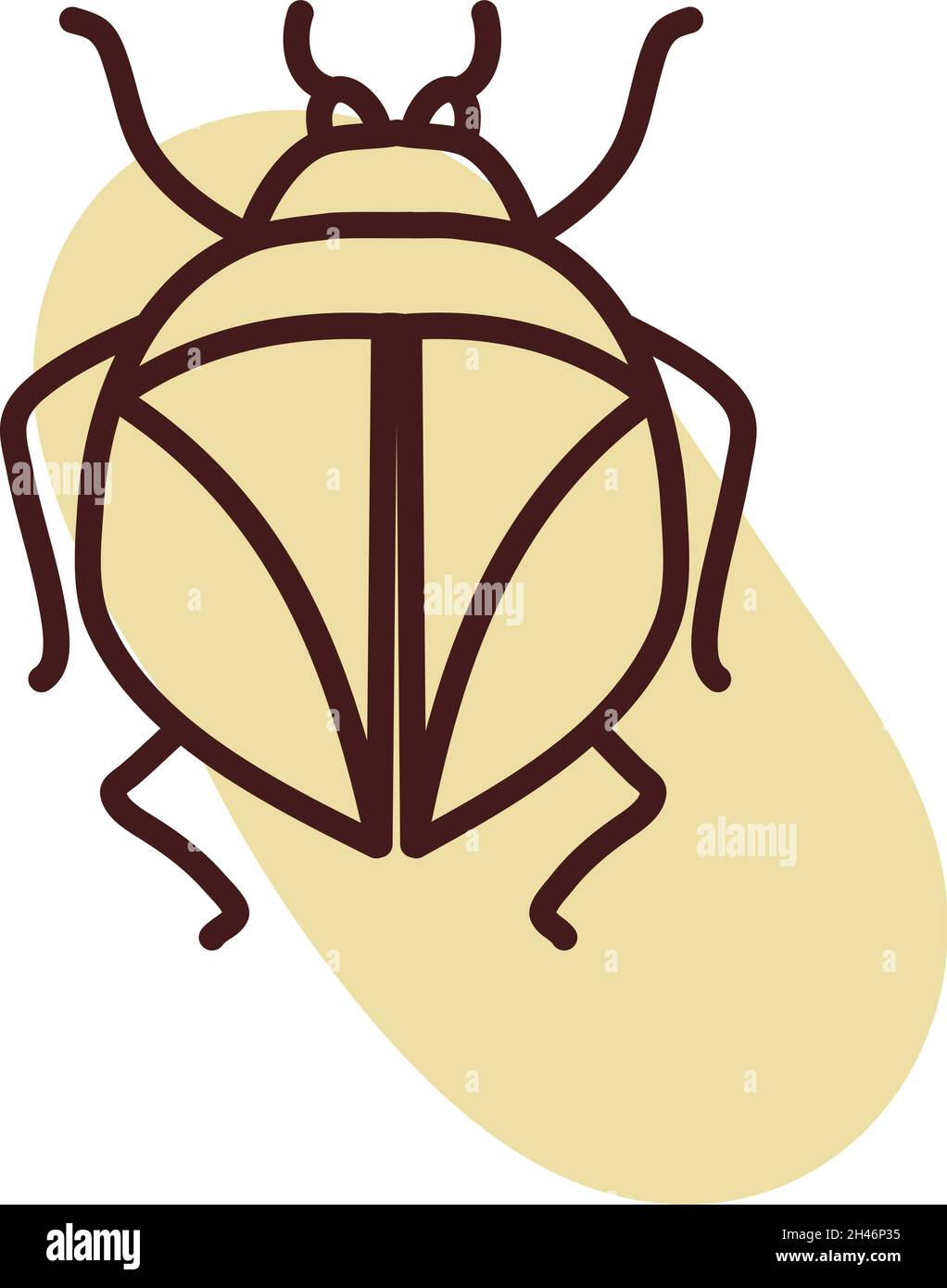 Fat bug, illustration, vector, on a white background Stock Vector Image ...