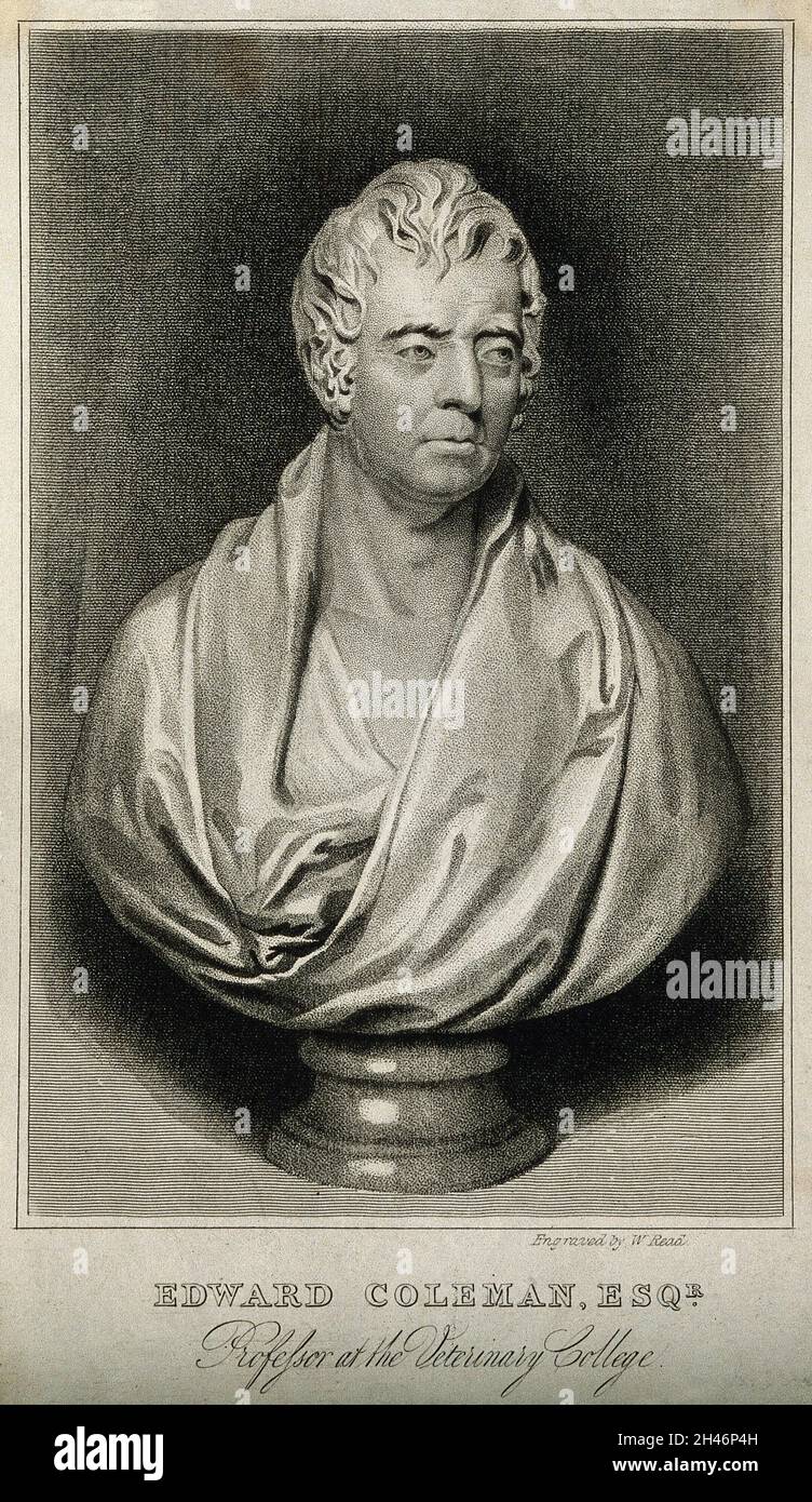 Edward Coleman. Stipple engraving by W. Read Stock Photo - Alamy
