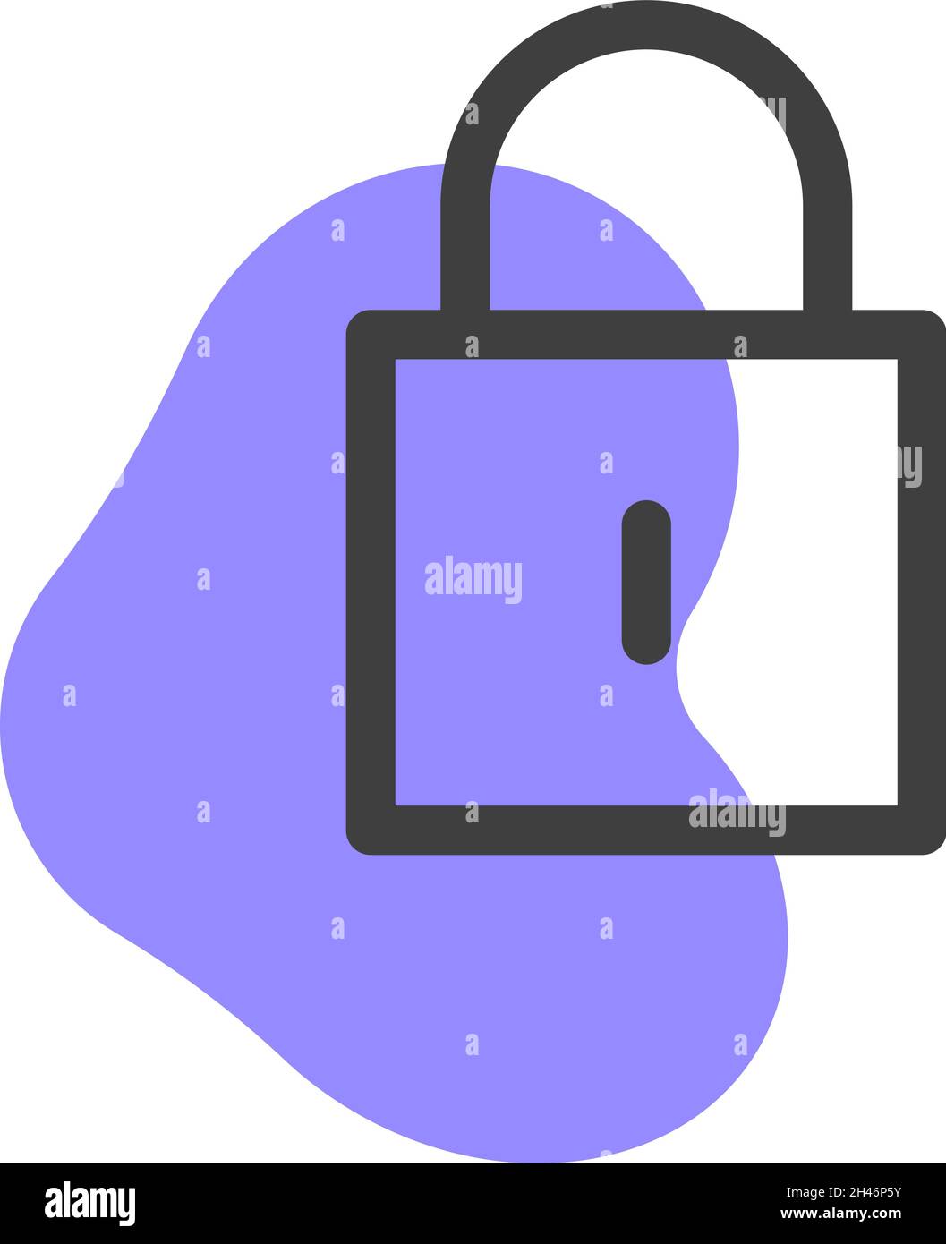 Interface lock, illustration, vector, on a white background Stock ...