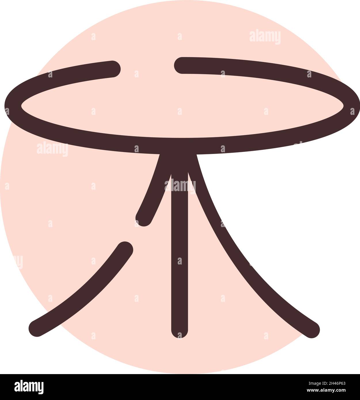 Pink kitchen table, illustration, vector, on a white background Stock ...