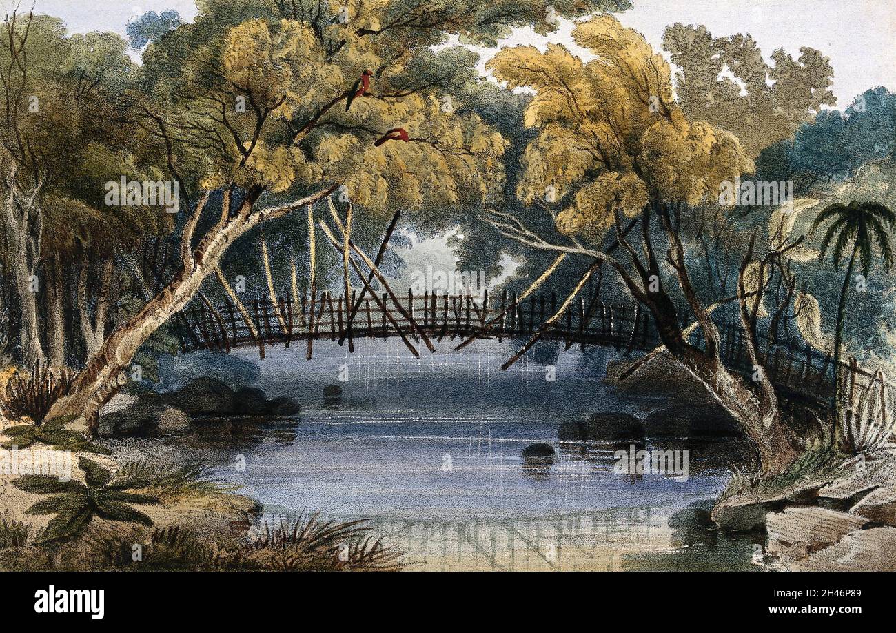 Landscape design coloured engraving hi-res stock photography and images ...