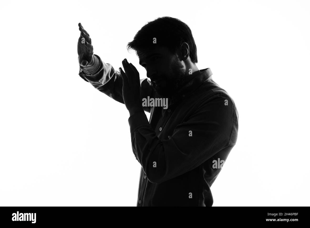 businessmen with a pistol in hand crime hand gesture isolated ...