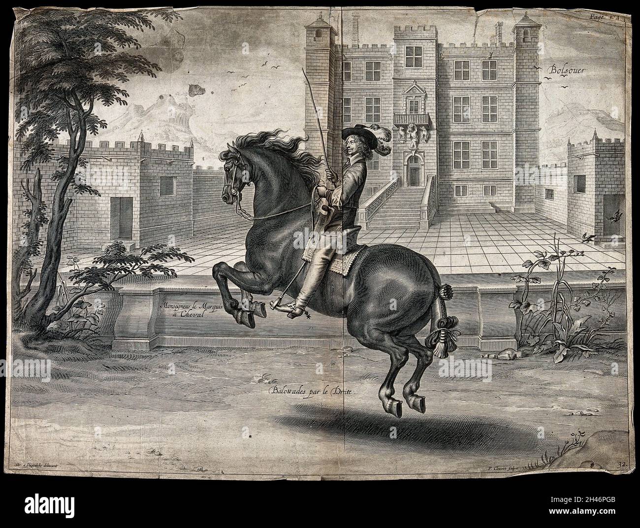 William Cavendish, Marquis (from 1665 Duke) of Newcastle performing ...