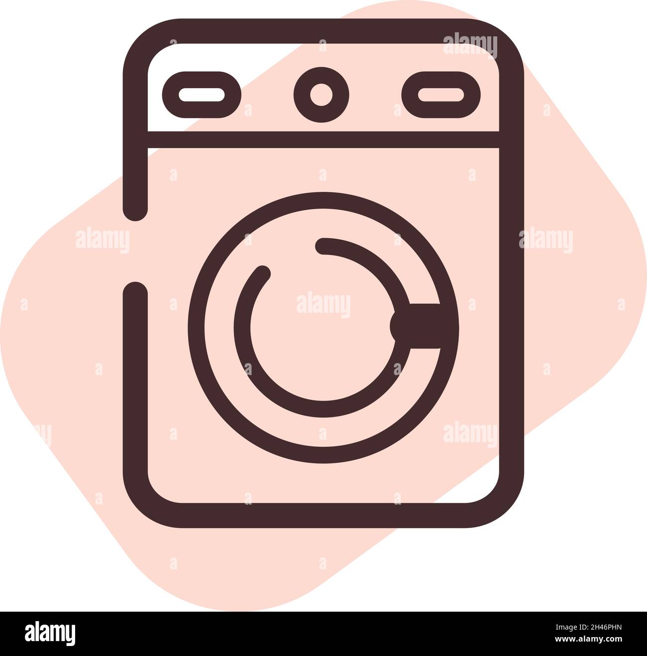 Pink washing machine, illustration, vector, on a white background Stock ...