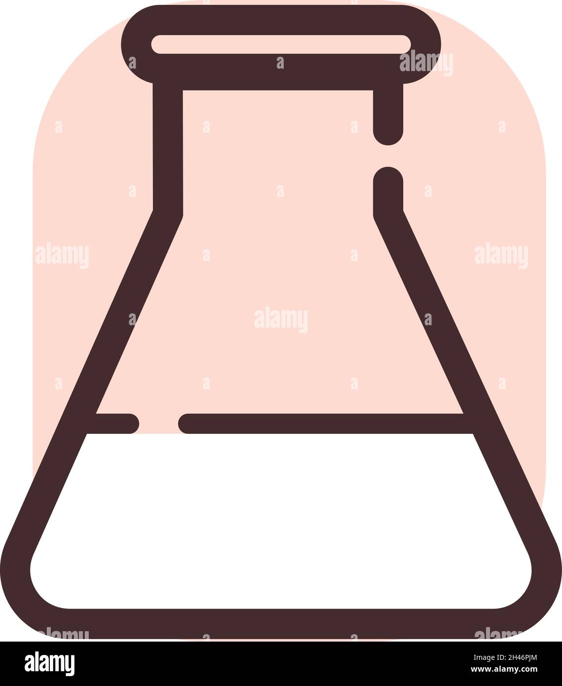 Chemical vassel, illustration, vector, on a white background Stock ...